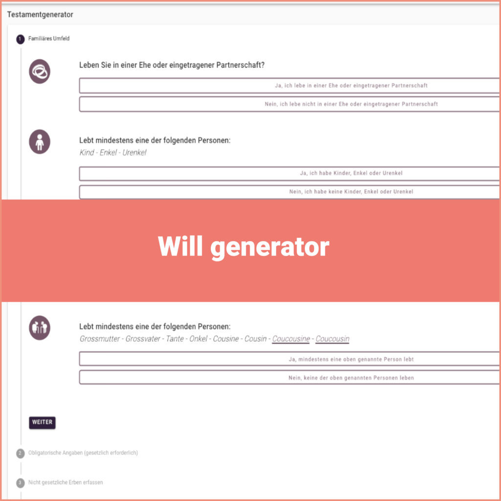 Digital inheritance fundraising for Swiss NGOs - DeinAdieu
